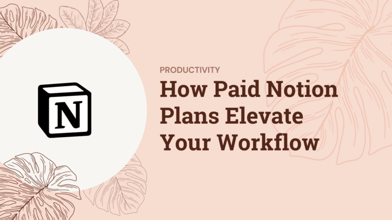 Paid Notion Plans: Your Key to an Efficient Workflow | mariaisquixotic